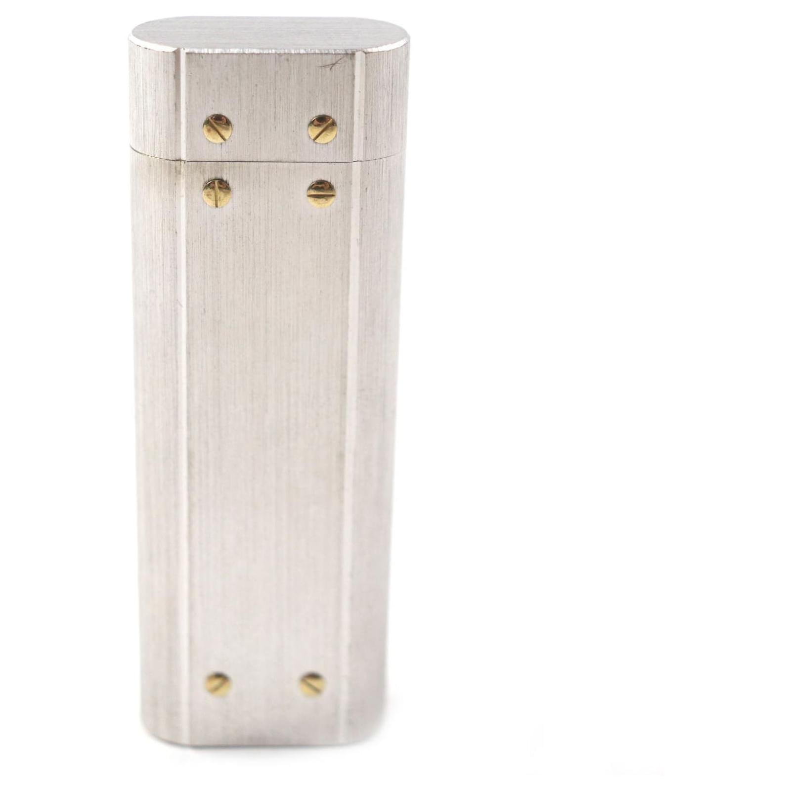 Cartier Santos Oval Silver Lighter Silvery Metal ref.2469277 - Joli Closet