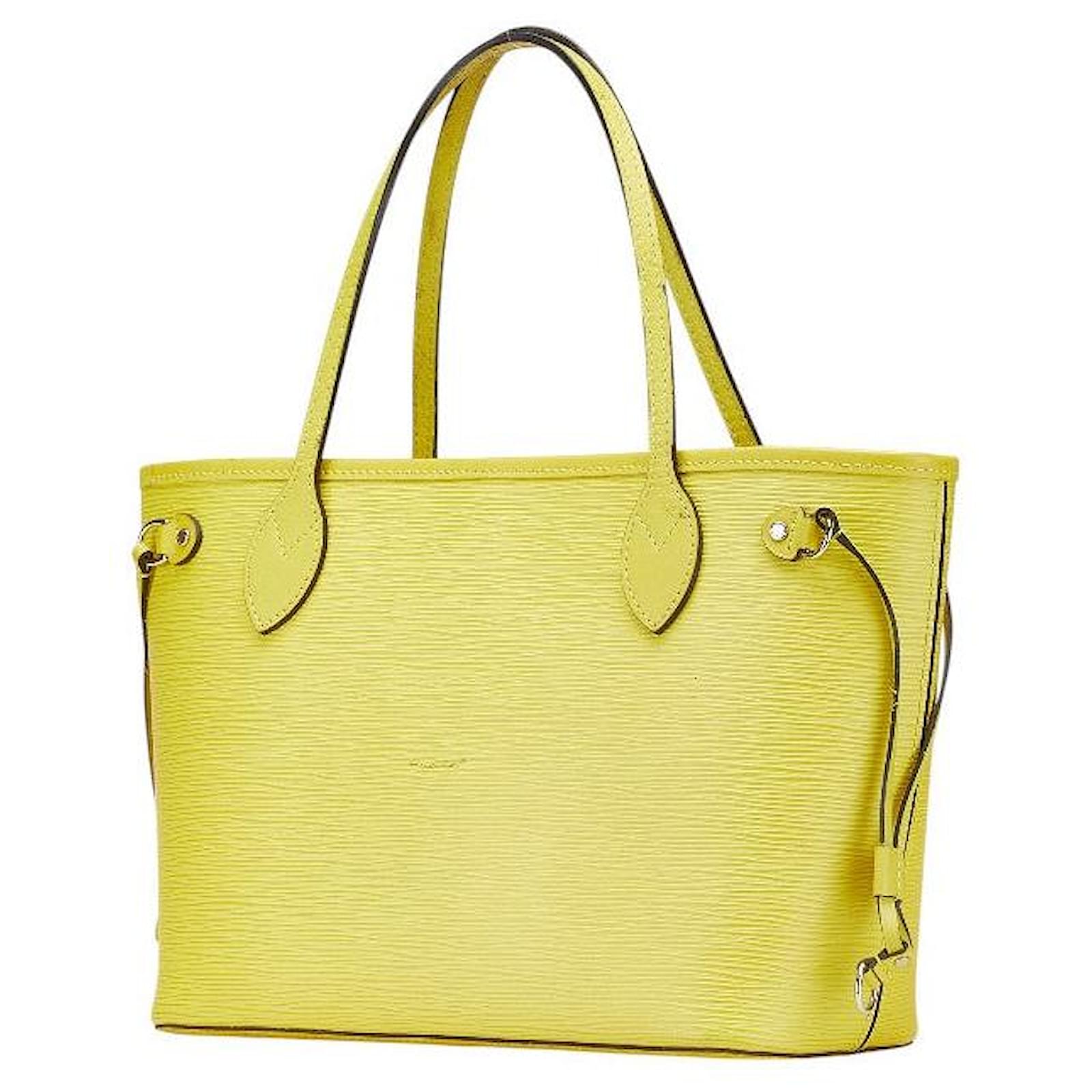 Louis Vuitton Neverfull Epi Handbag Yellow Leather ref.2484779 - Joli ...