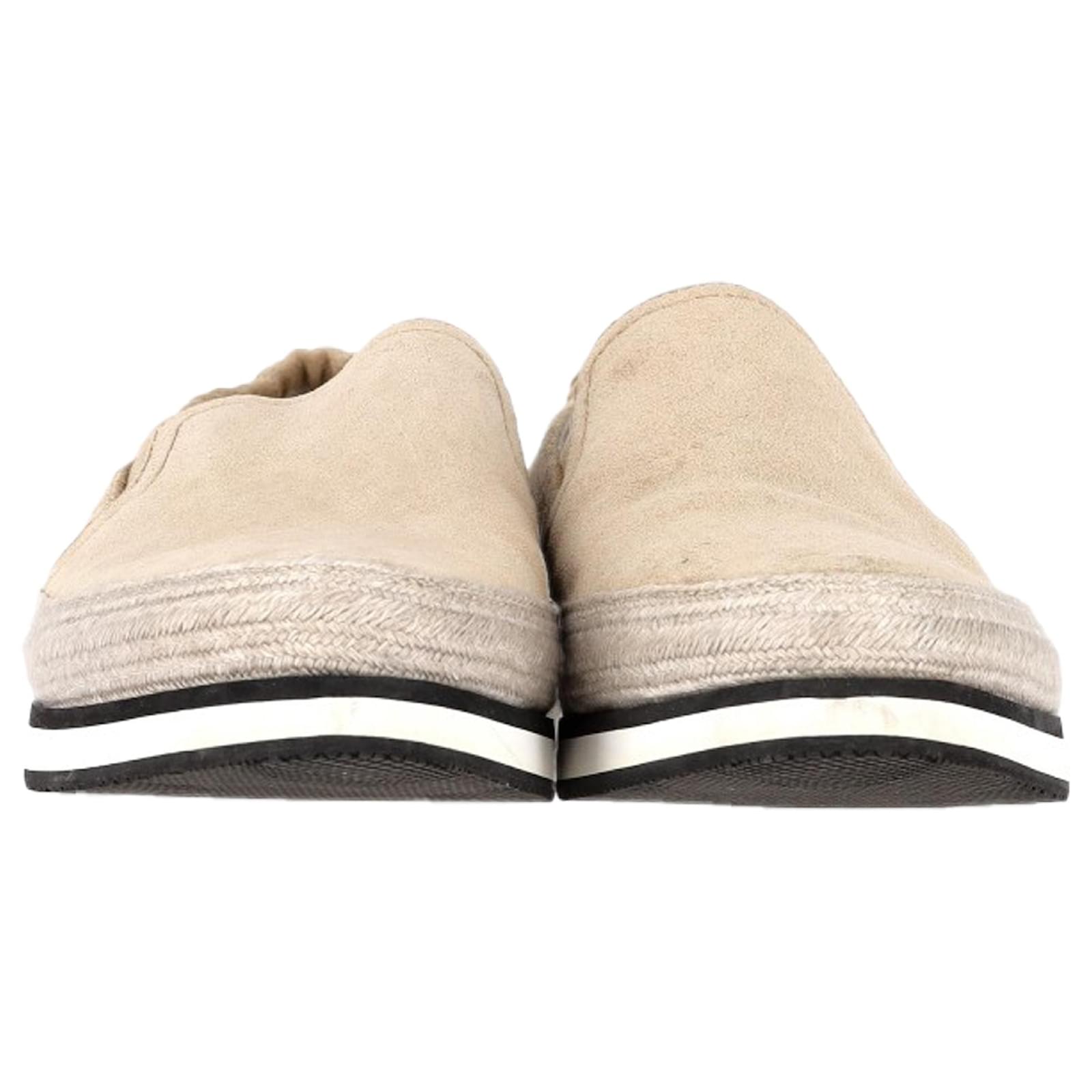 Prada Sport Espadrille Slip On Sneakers in Beige Suede ref.2487204 ...