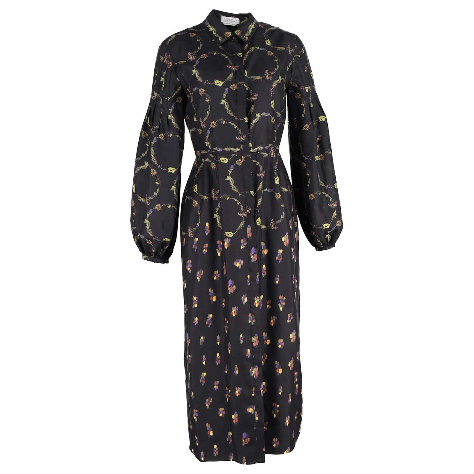 Gabriela Hearst Mauri Printed Maxi Dress in Black Silk ref.2508556 ...
