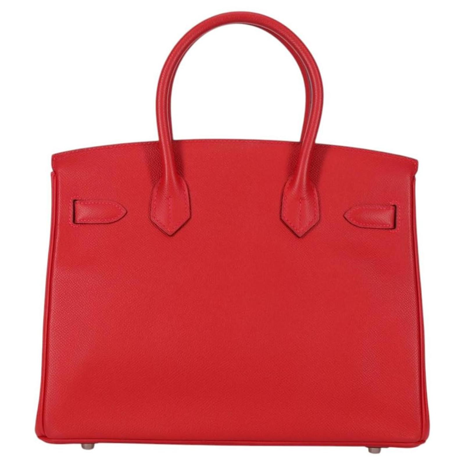 Hermès Hermes Birkin Handbag Red Epsom with Palladium Hardware 30 ...
