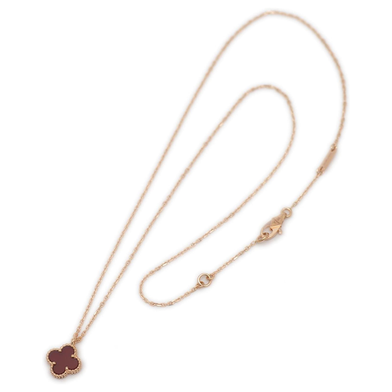 Van Cleef & Arpels Sweet Alhambra Necklace in Pink Gold Golden ref ...