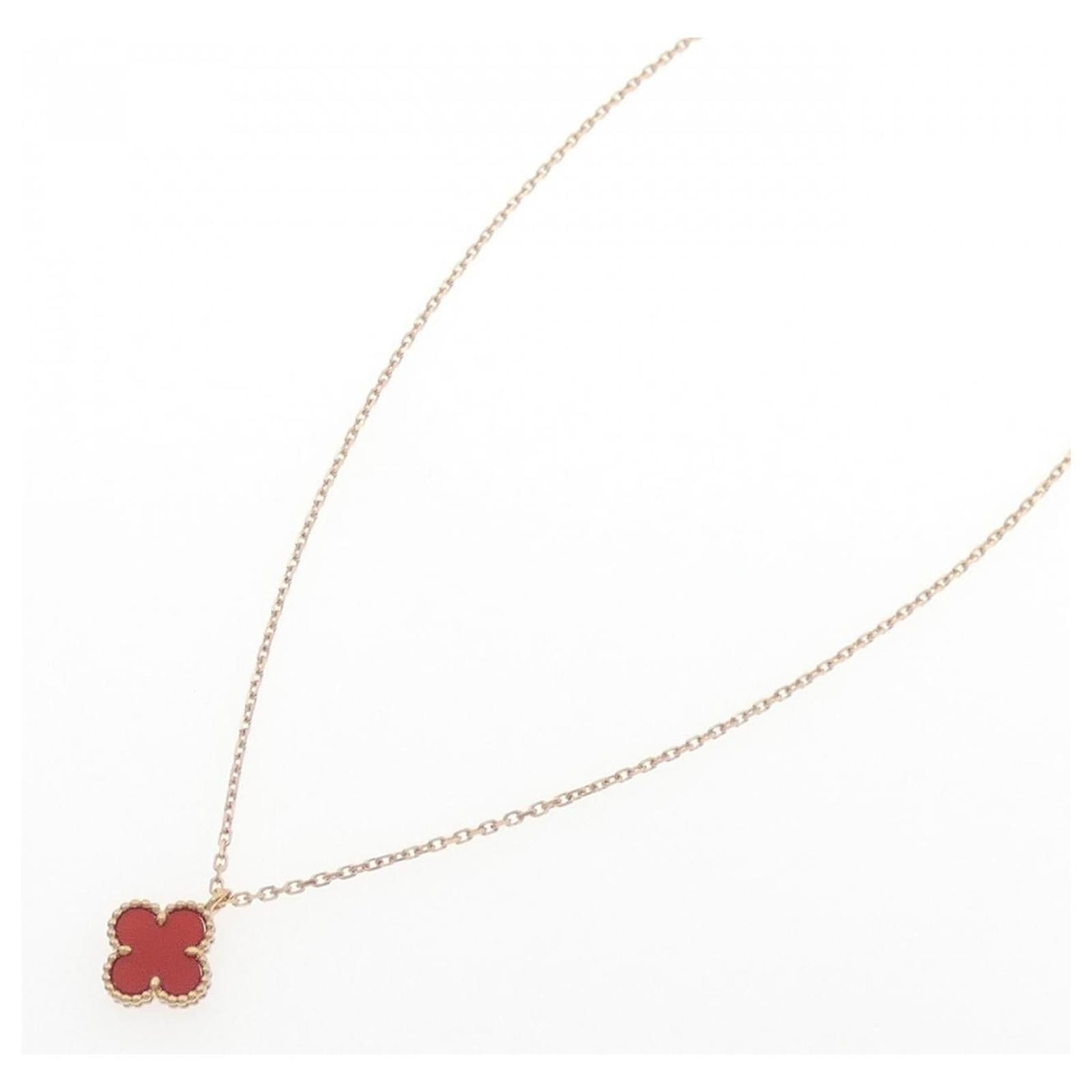 Van Cleef & Arpels Sweet Alhambra Au750 Necklace Pink Metal ref.2567615 ...