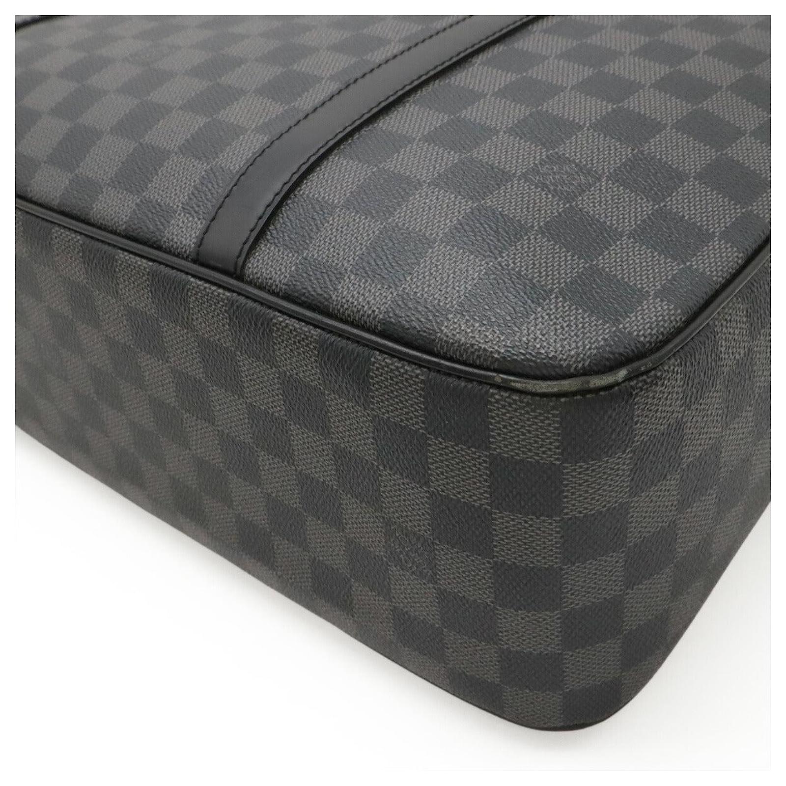 Louis Vuitton Yorne Damier Graphite 2way Briefcase Black Cloth ref ...