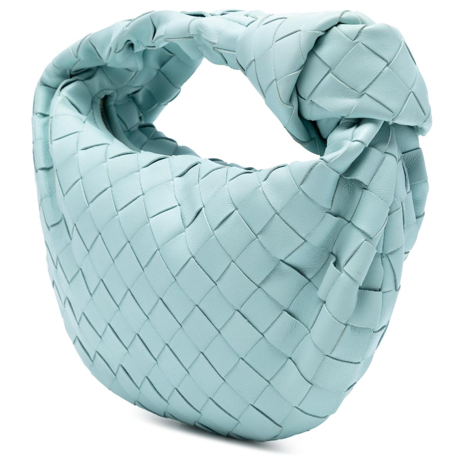 Bottega Veneta Blue Candy Nappa Intrecciato Jodie Light blue Leather ...