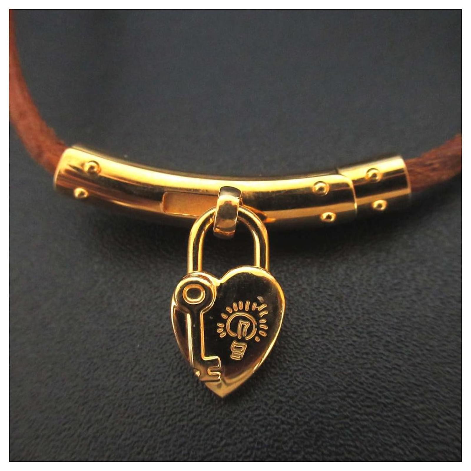 Hermès Hermes Viviride Fantasy Heart 2way bracelet necklace Brown ...