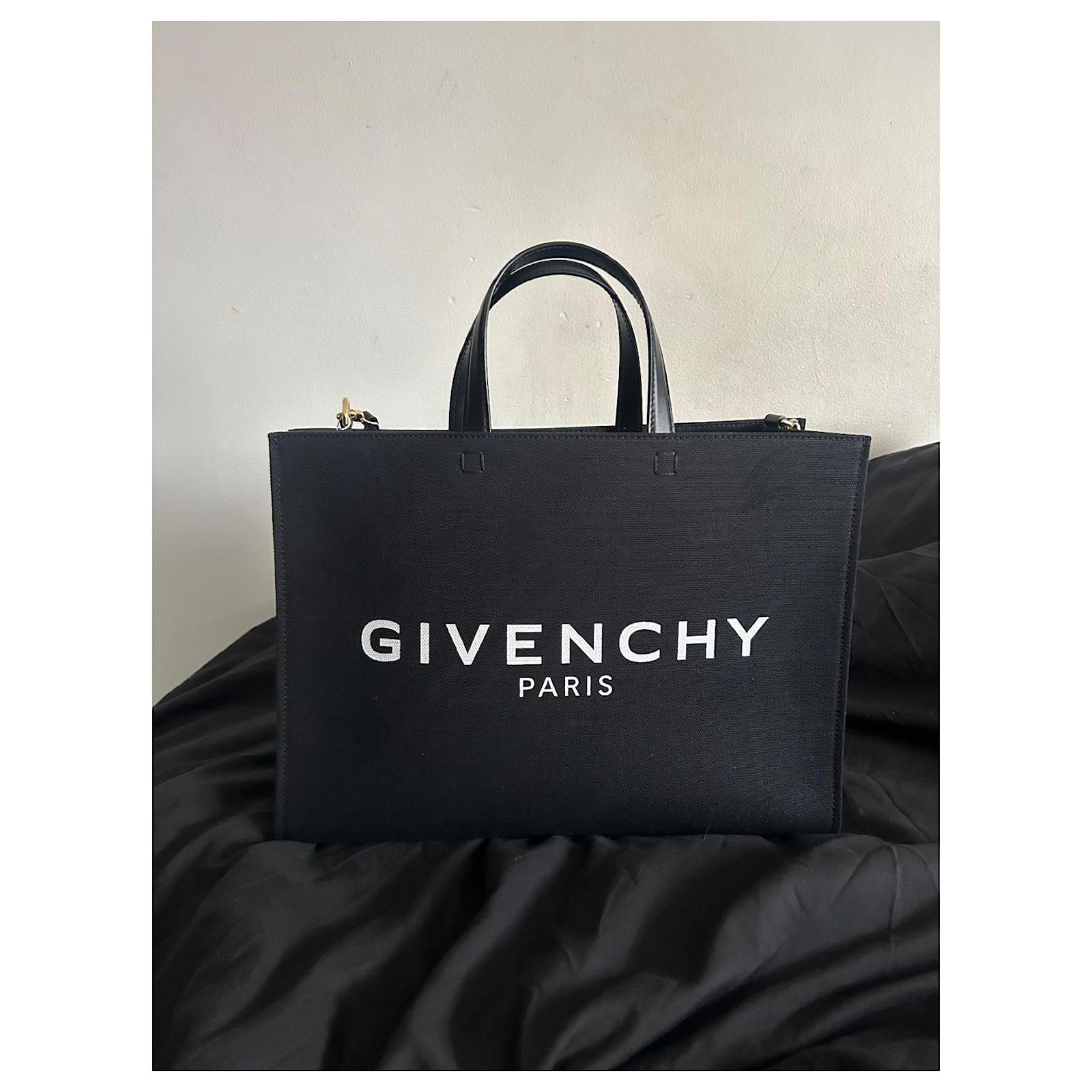 Givenchy Totes Black Leather Cotton Linen ref.2593092 - Joli Closet