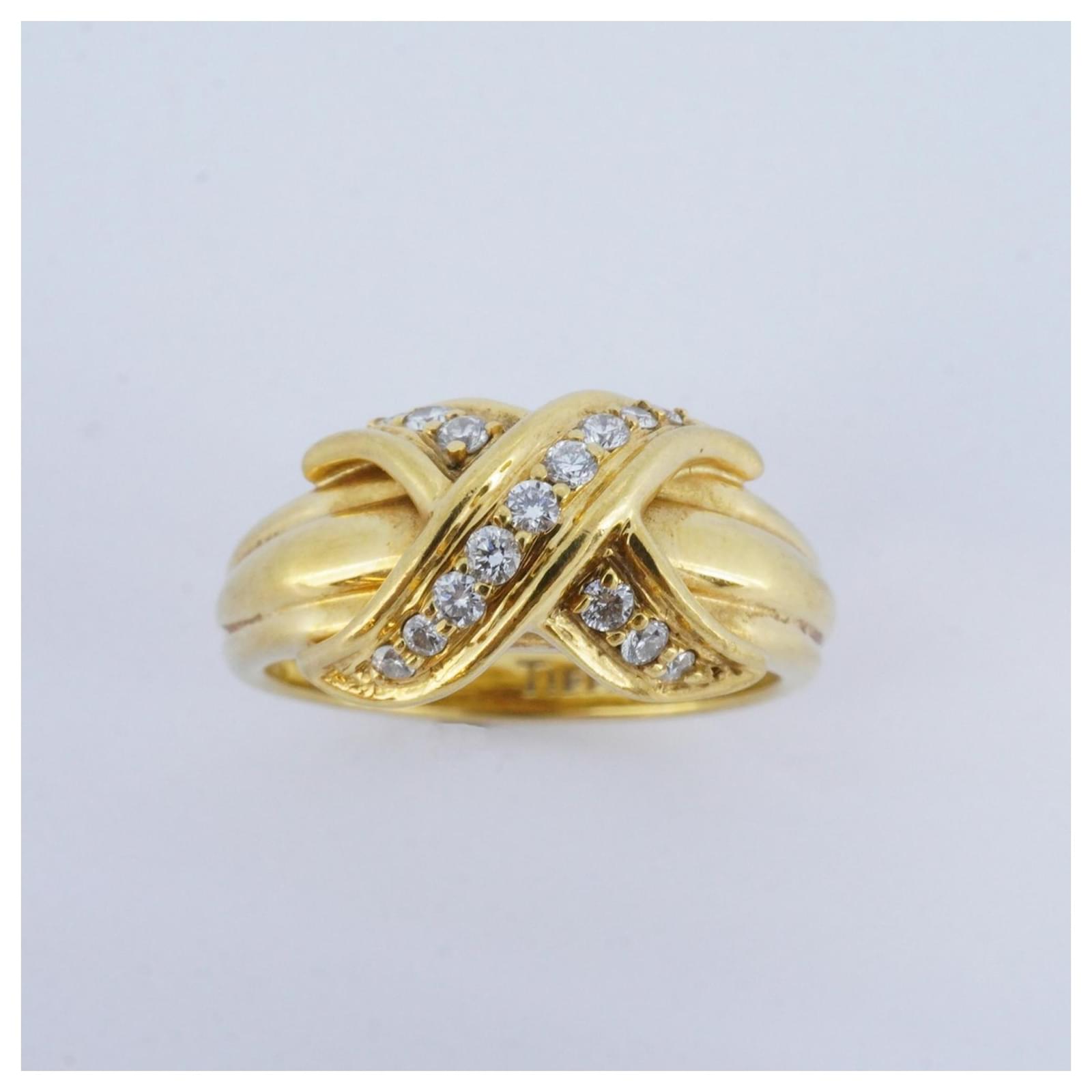 Tiffany & Co Tiffany Signature Band Ring Yellow gold ref.2594078 - Joli ...