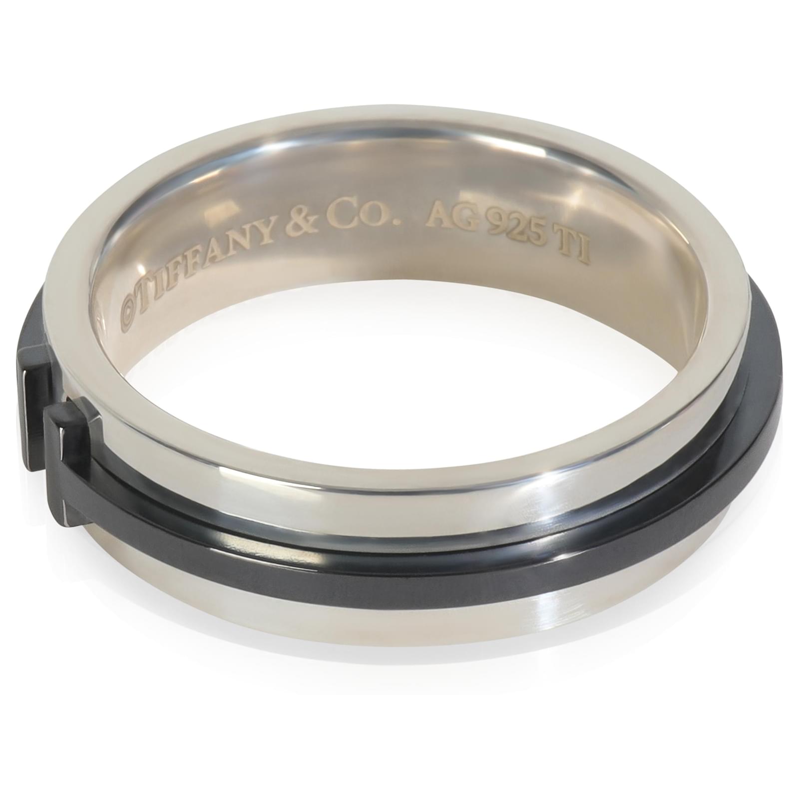 Tiffany & Co. Sterling Silver Tiffany T Ring Titanium ref.2614267 ...