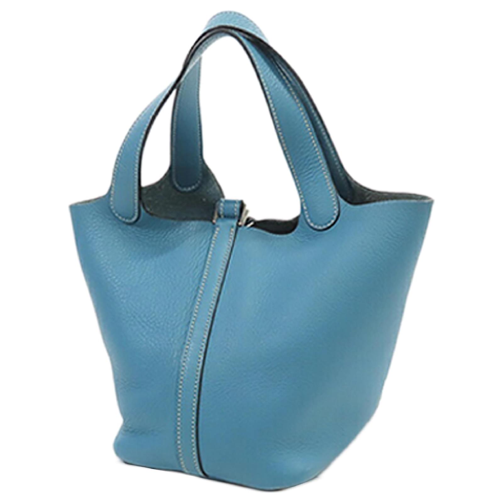 Hermès Blue Clemence Picotin 18 (Sold) - Joli Closet