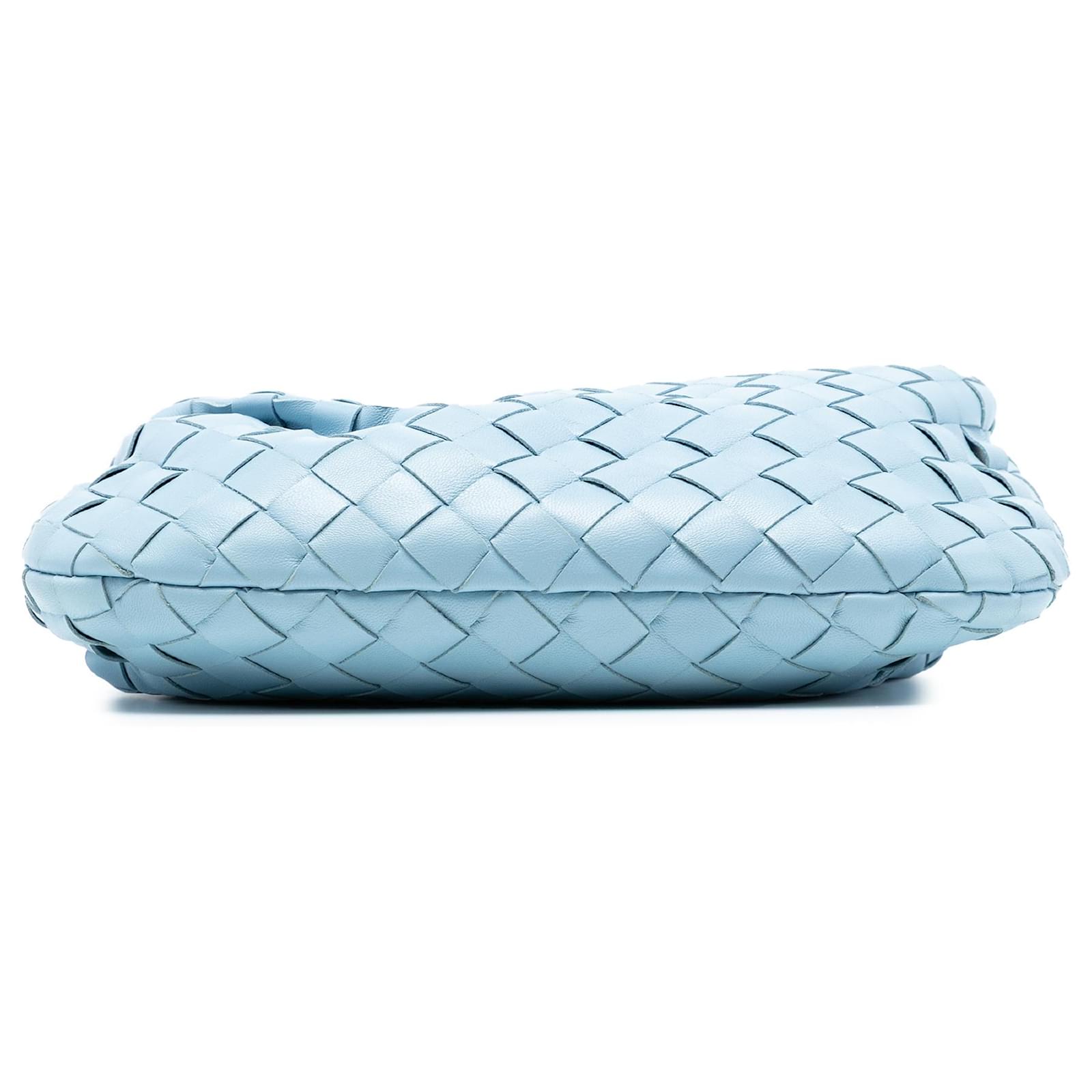 Bottega Veneta Blue Mini Nappa Intrecciato Jodie Light blue Leather ref ...