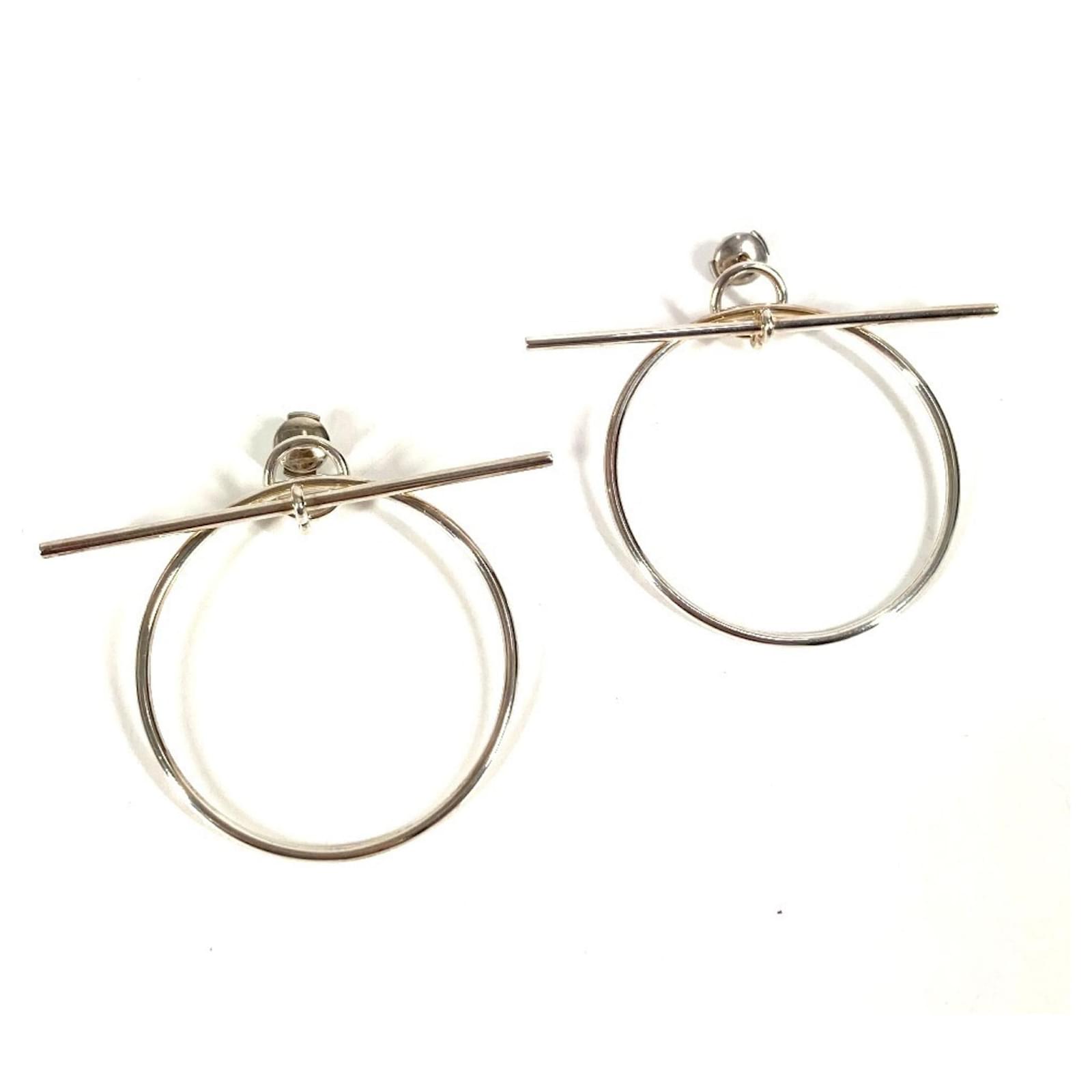 Hermès Hermes Loop MM Hoop Earrings in Silver925 ref.2642996 - Joli Closet