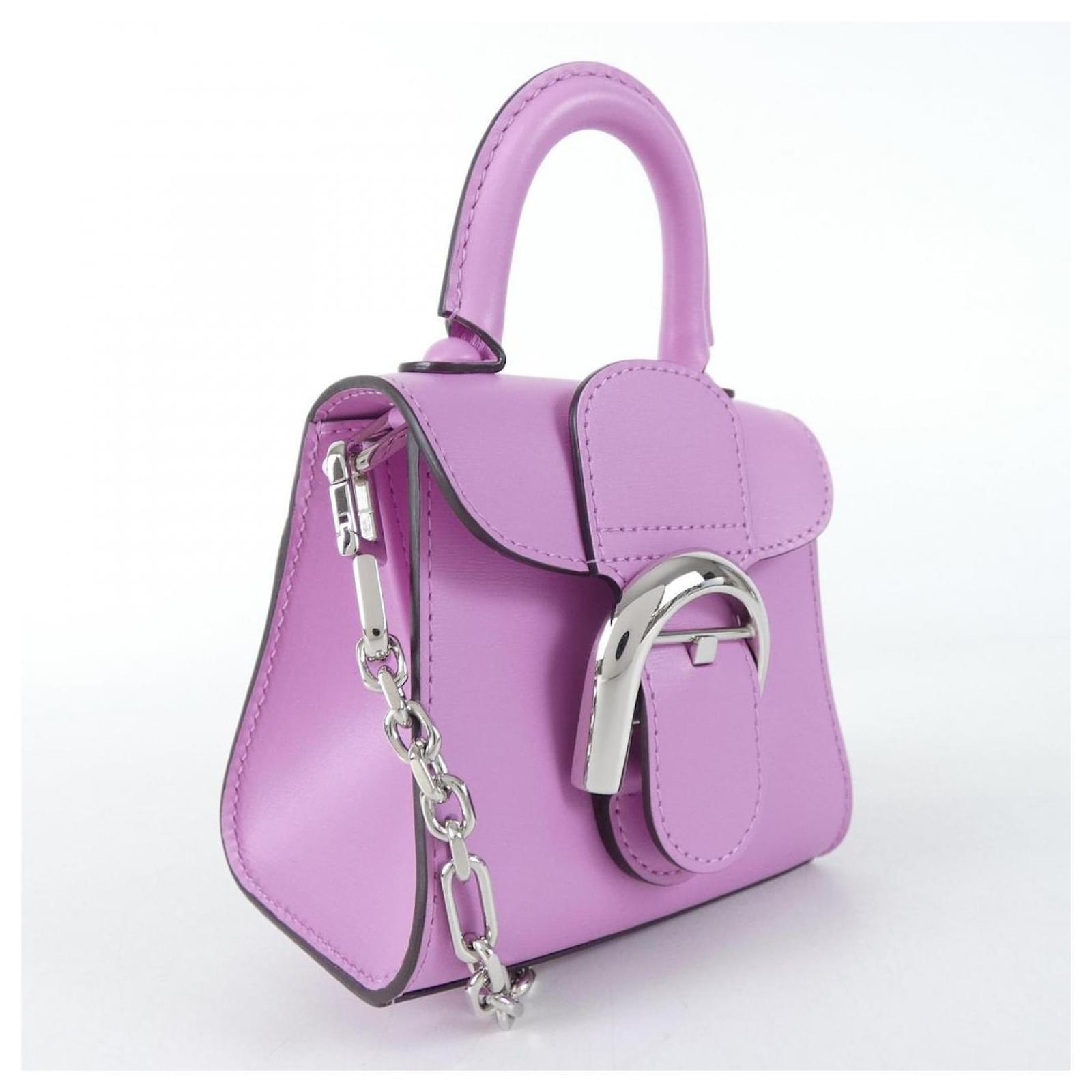 Delvaux Brillant Box Calf Bag Pink Leather Pony-style calfskin ref ...