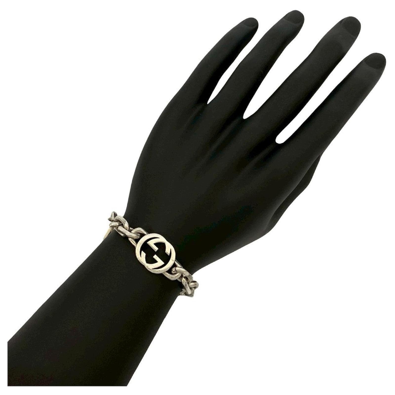 Gucci Interlocking G Silver 925 Bracelet Silvery Metal ref.2644459 ...