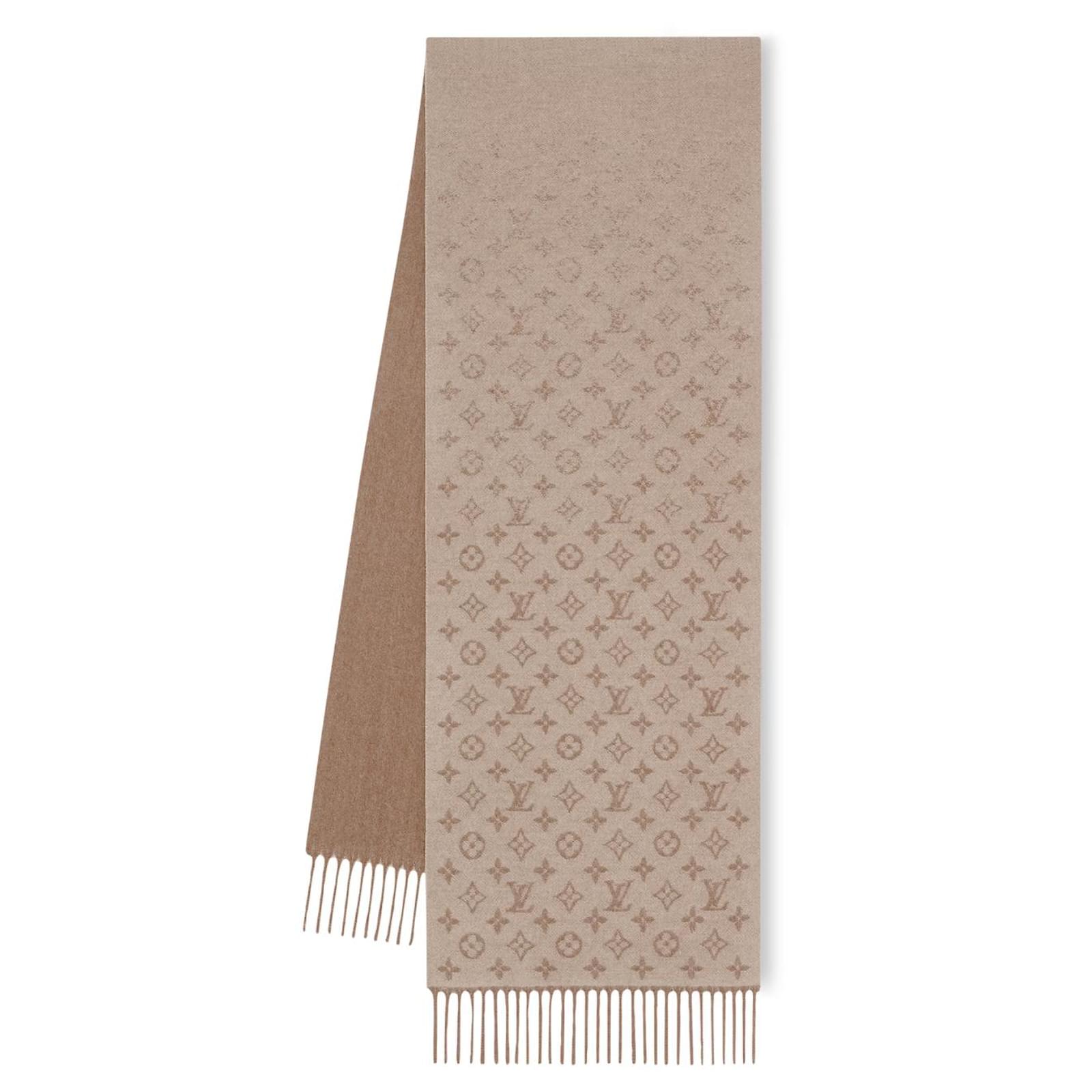 Louis Vuitton LV Monogramm Gradient Schal Beige Wolle ref.2646301 ...