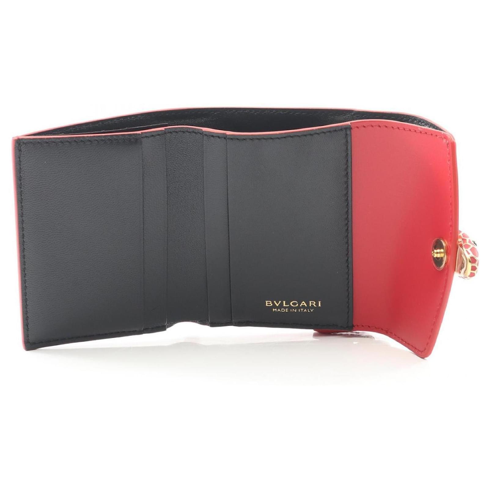 Bulgari Bvlgari Serpenti Forever Bi-Fold Wallet Pink Leather ref ...