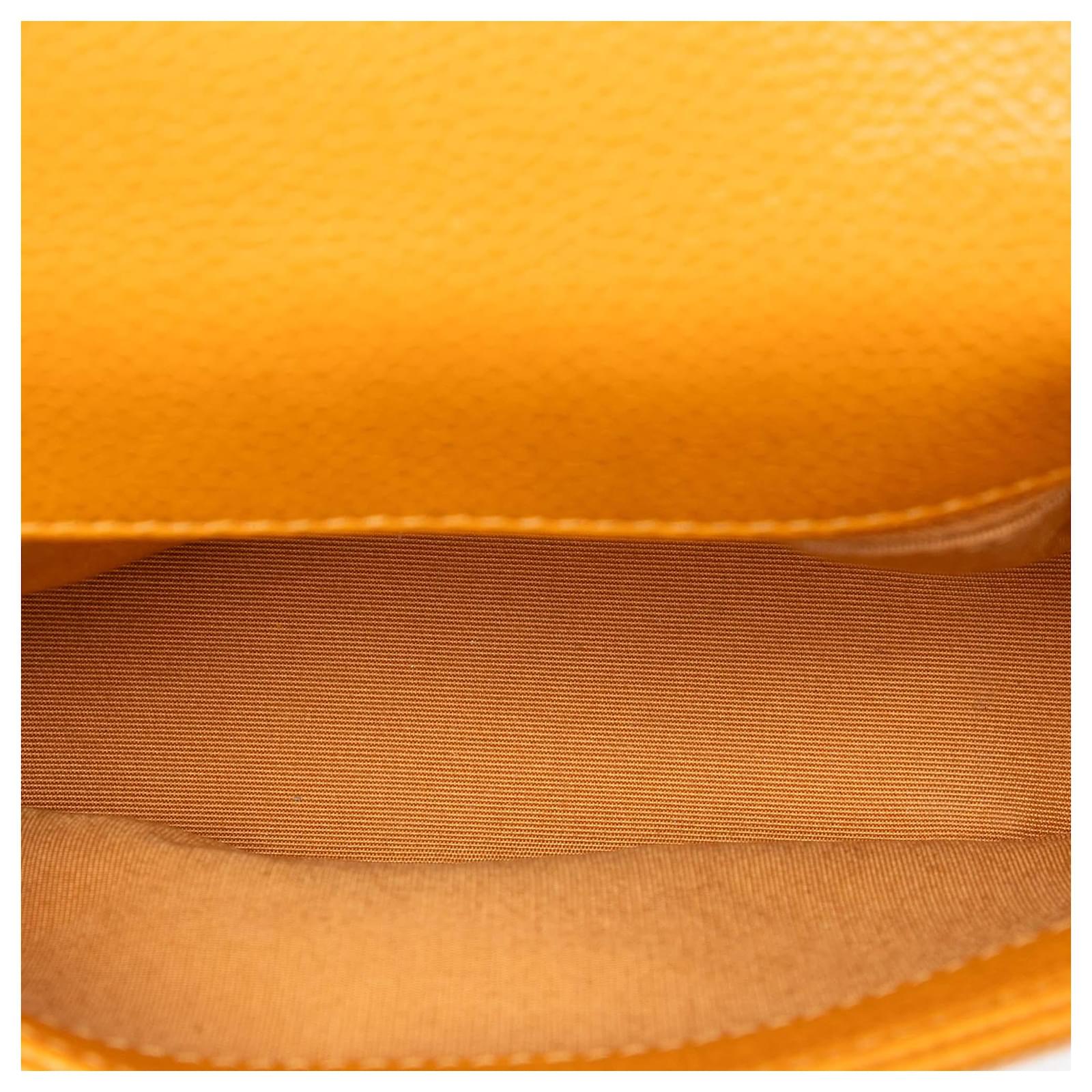 Chanel Orange Mini Quilted Caviar Carry Around Flap Leather ref.2760106 ...