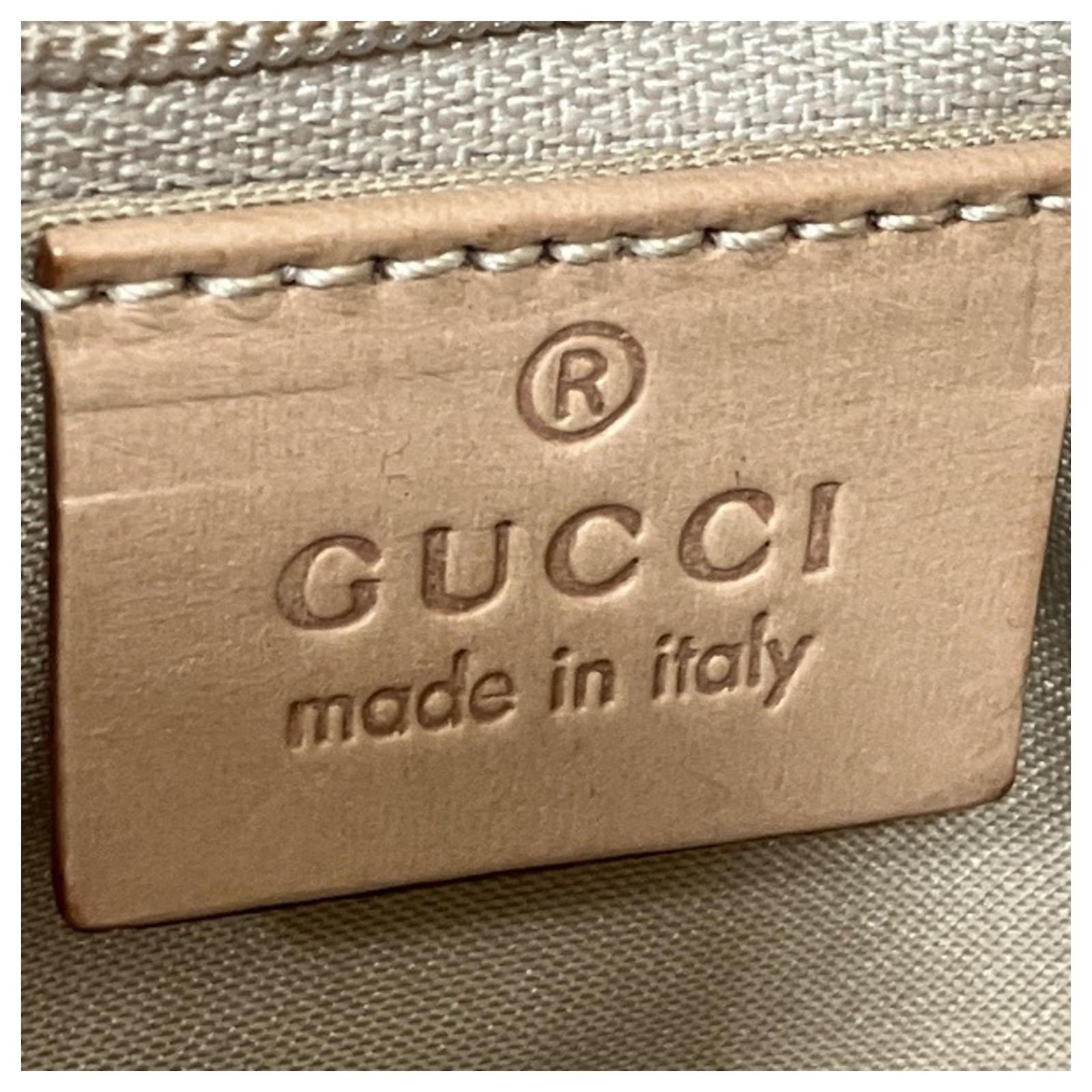 Gucci Jumbo GG Jackie Handbag Green Leather Cloth ref.2760420 - Joli Closet