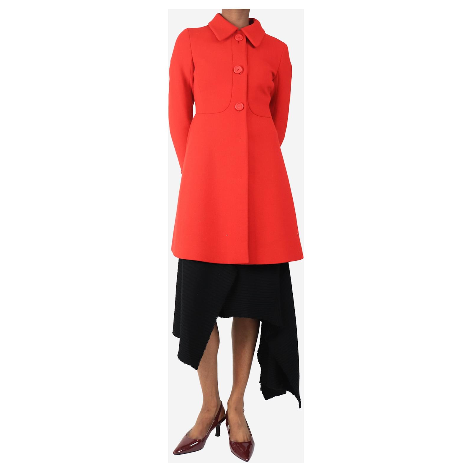 Miu Miu Red wool coat - size UK 8 ref.2761809 - Joli Closet