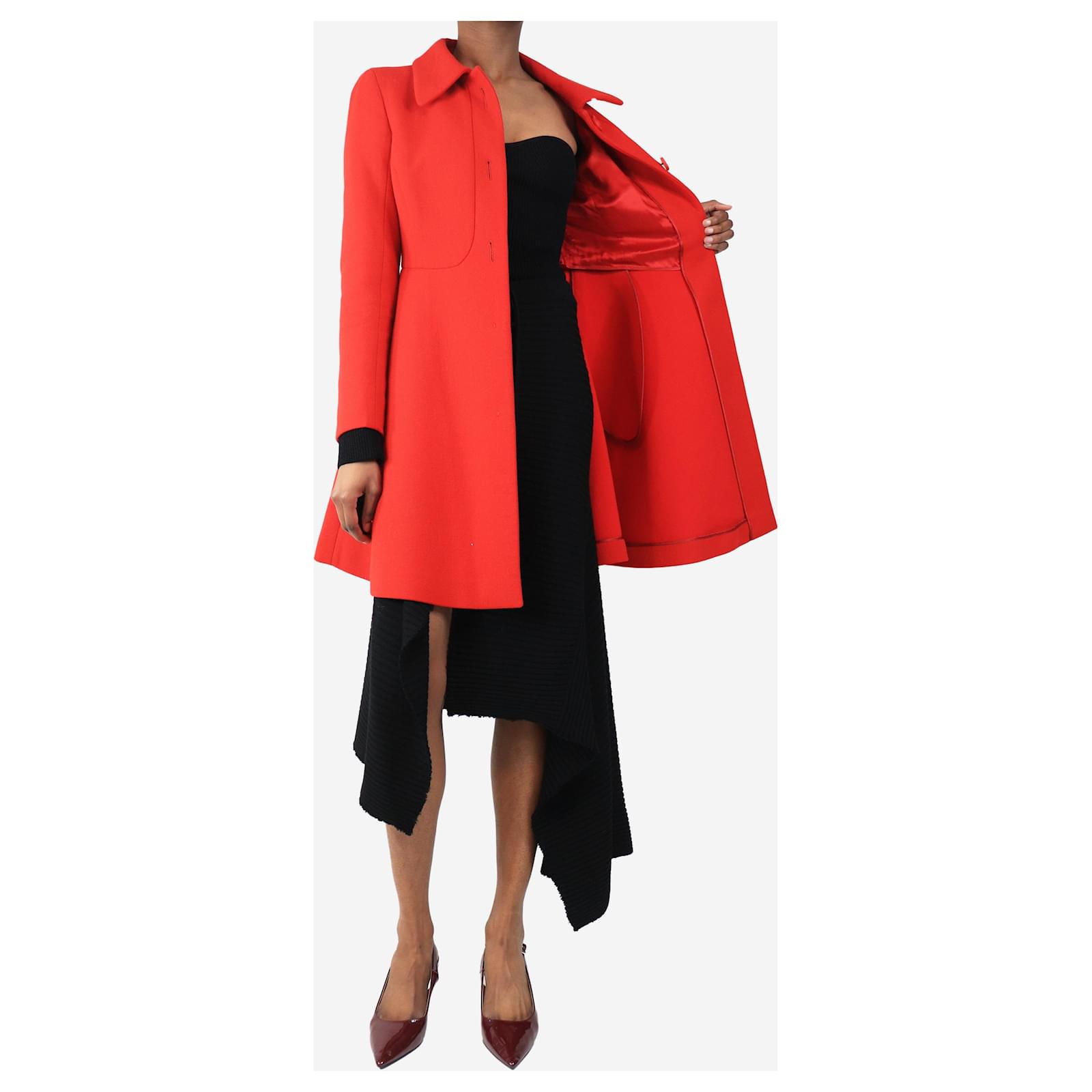 Miu Miu Red wool coat - size UK 8 ref.2761809 - Joli Closet