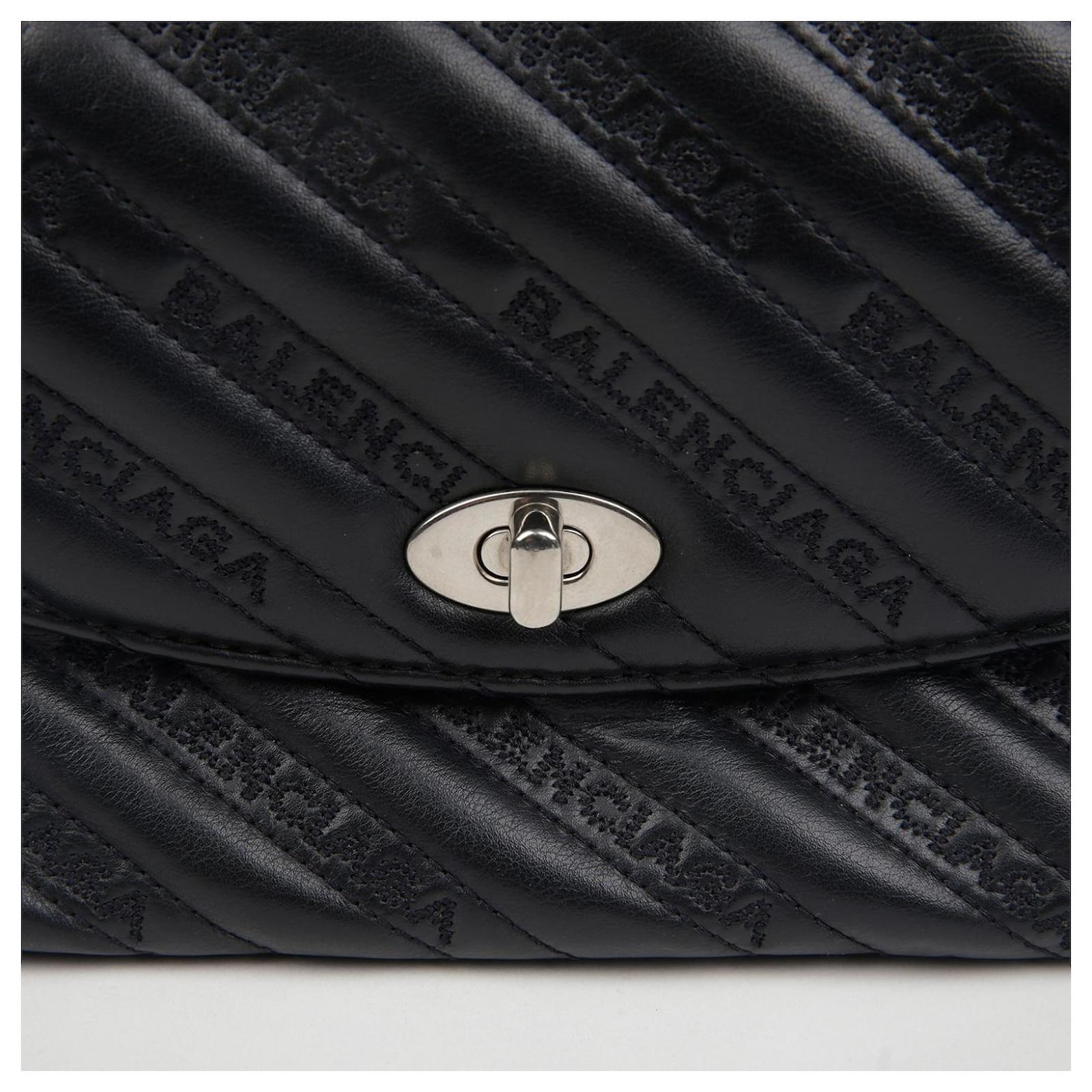 Balenciaga Rock Round Shoulder Crossbody Bag Black Leather ref.2762897 ...
