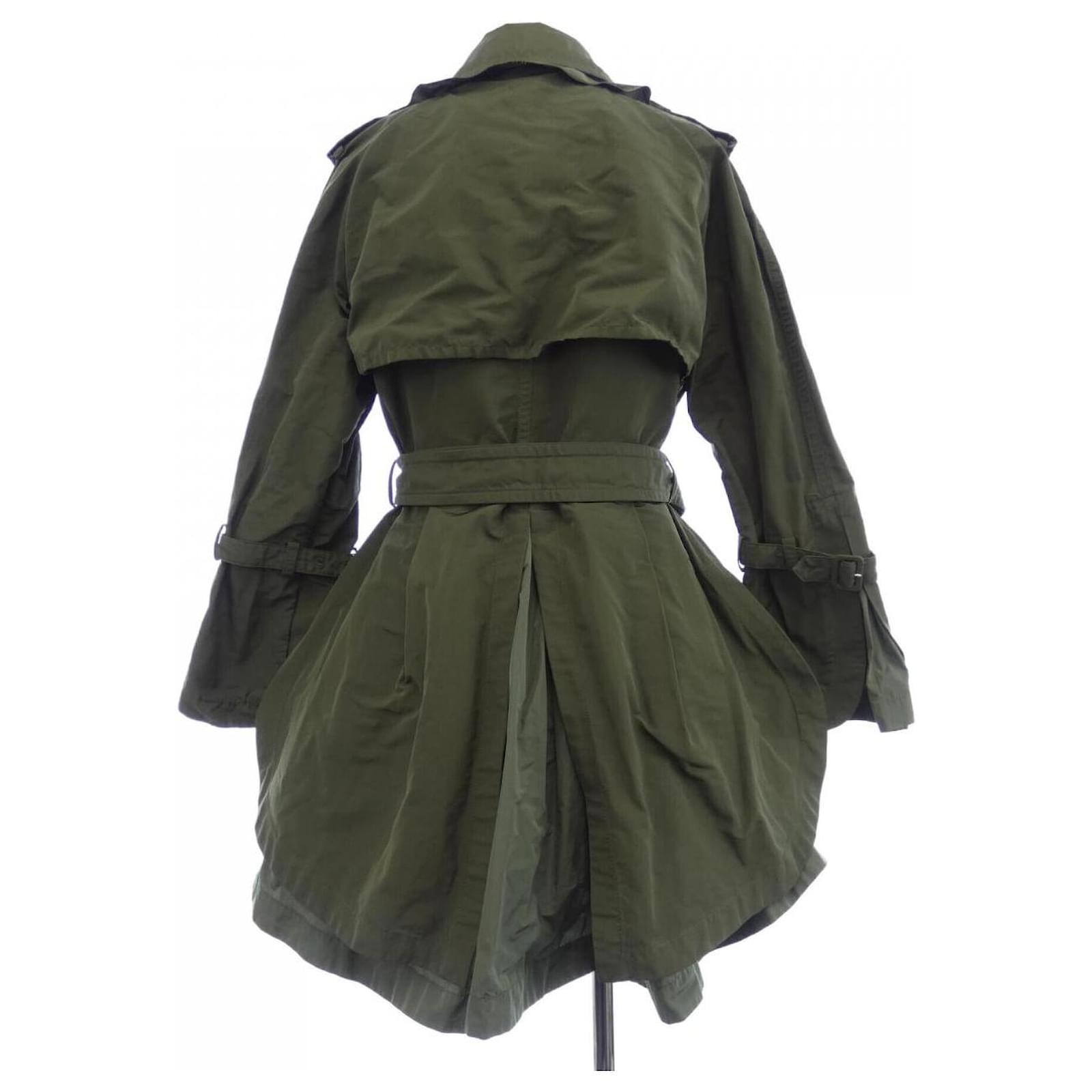 Moncler DURENNE Trench Coat Green Khaki ref.2787750 - Joli Closet