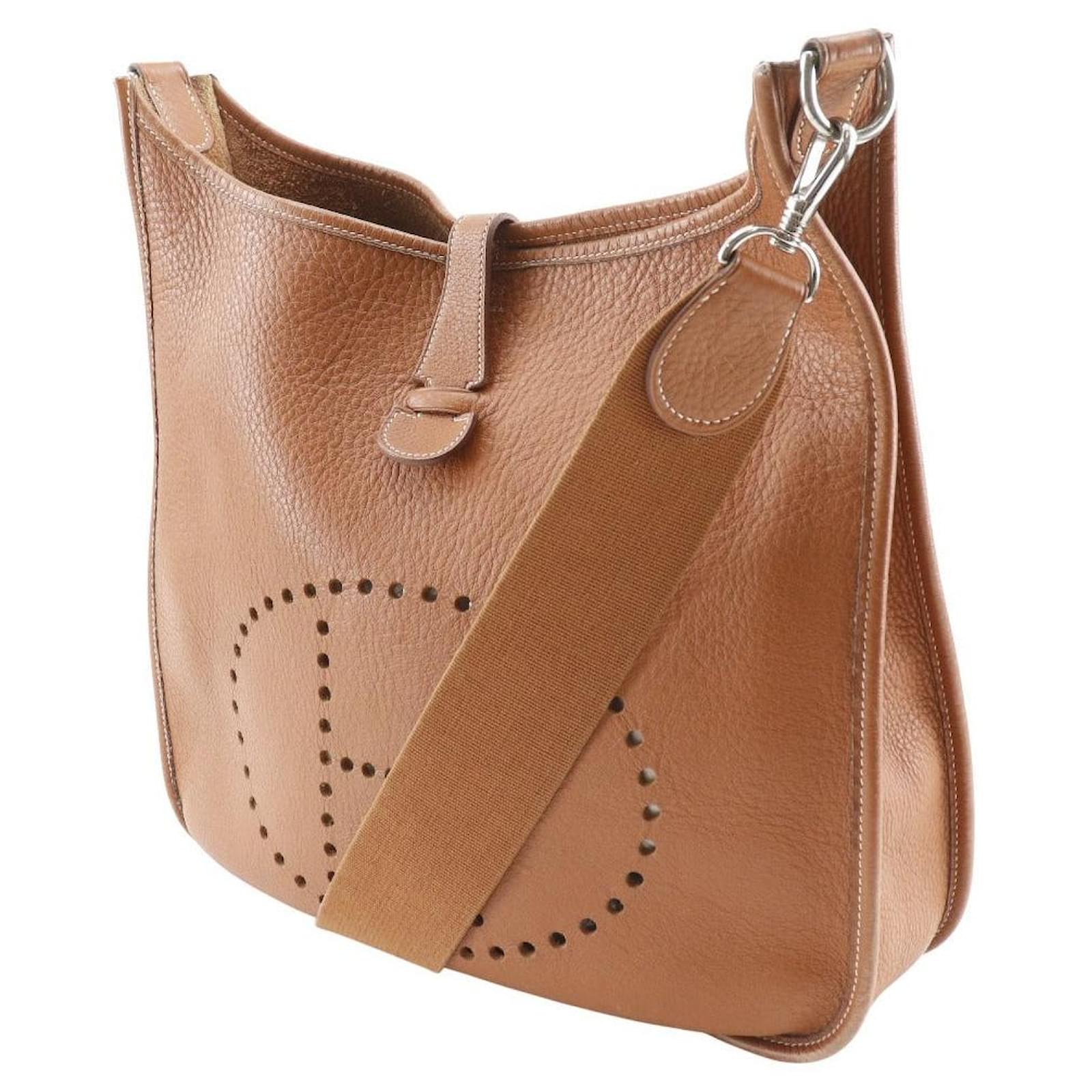 Hermès Hermes Evelyne1GM Taurillon Clemence Shoulder Bag Brown Leather ...