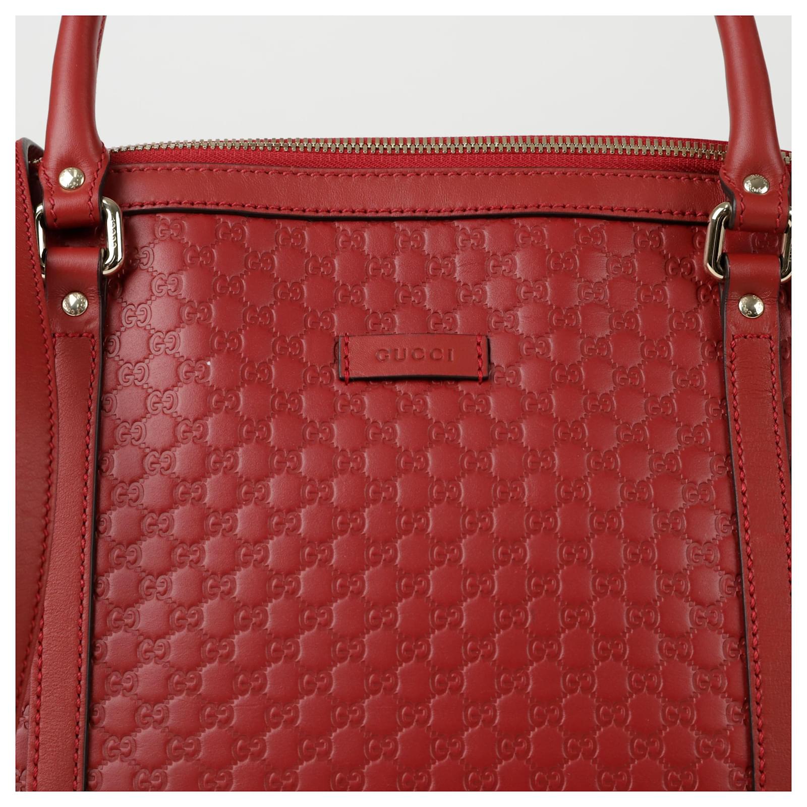 Gucci Micro Shima Tote Shoulder Bag Red Leather ref.2811668 - Joli Closet