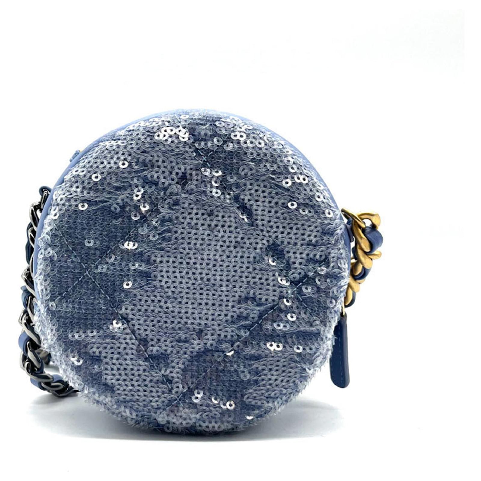 Chanel Round Clutch with Chain Sequins Mini (Sold) - Joli Closet