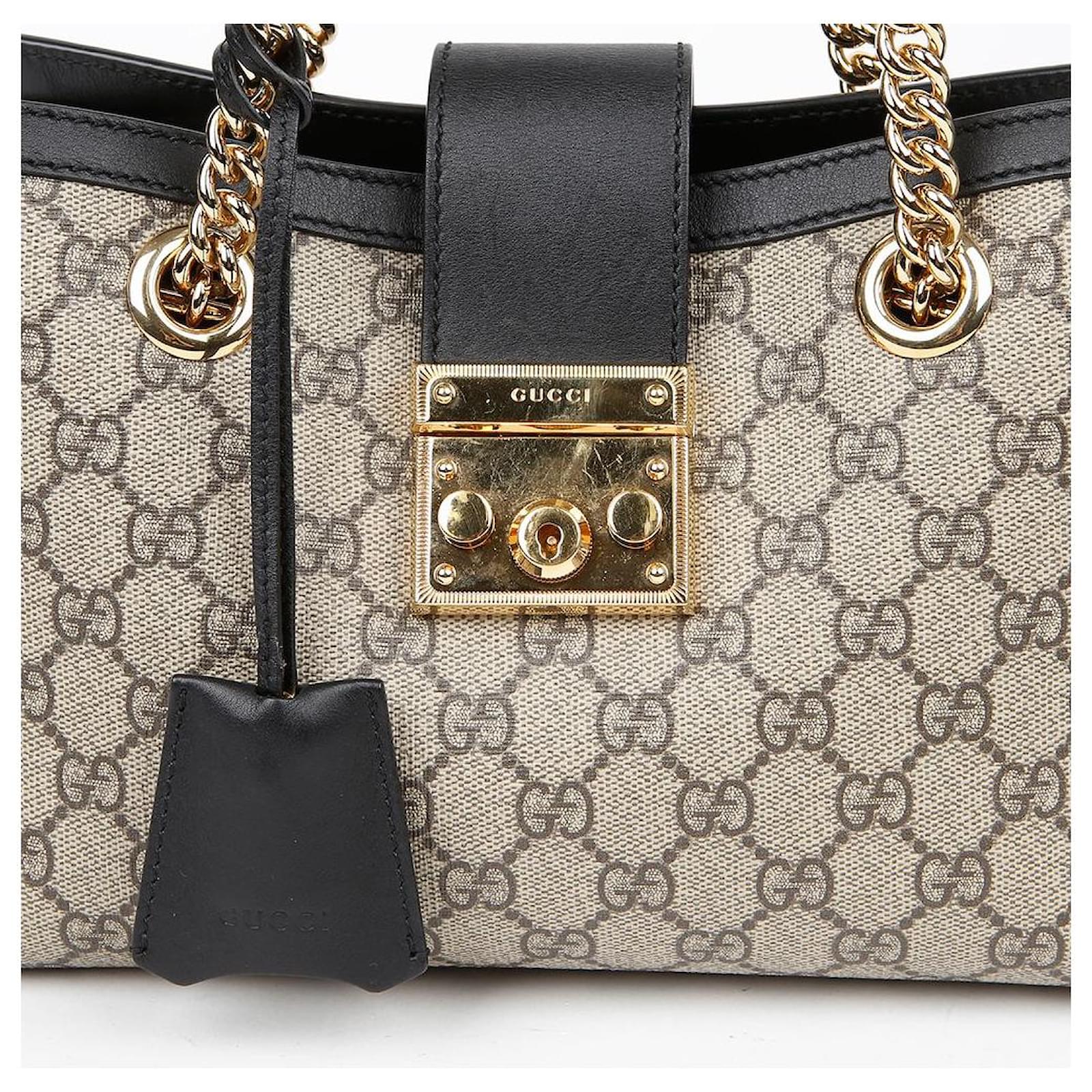 Gucci Paddle Lock Small Shoulder Bag Black Cloth ref.2813849 - Joli Closet