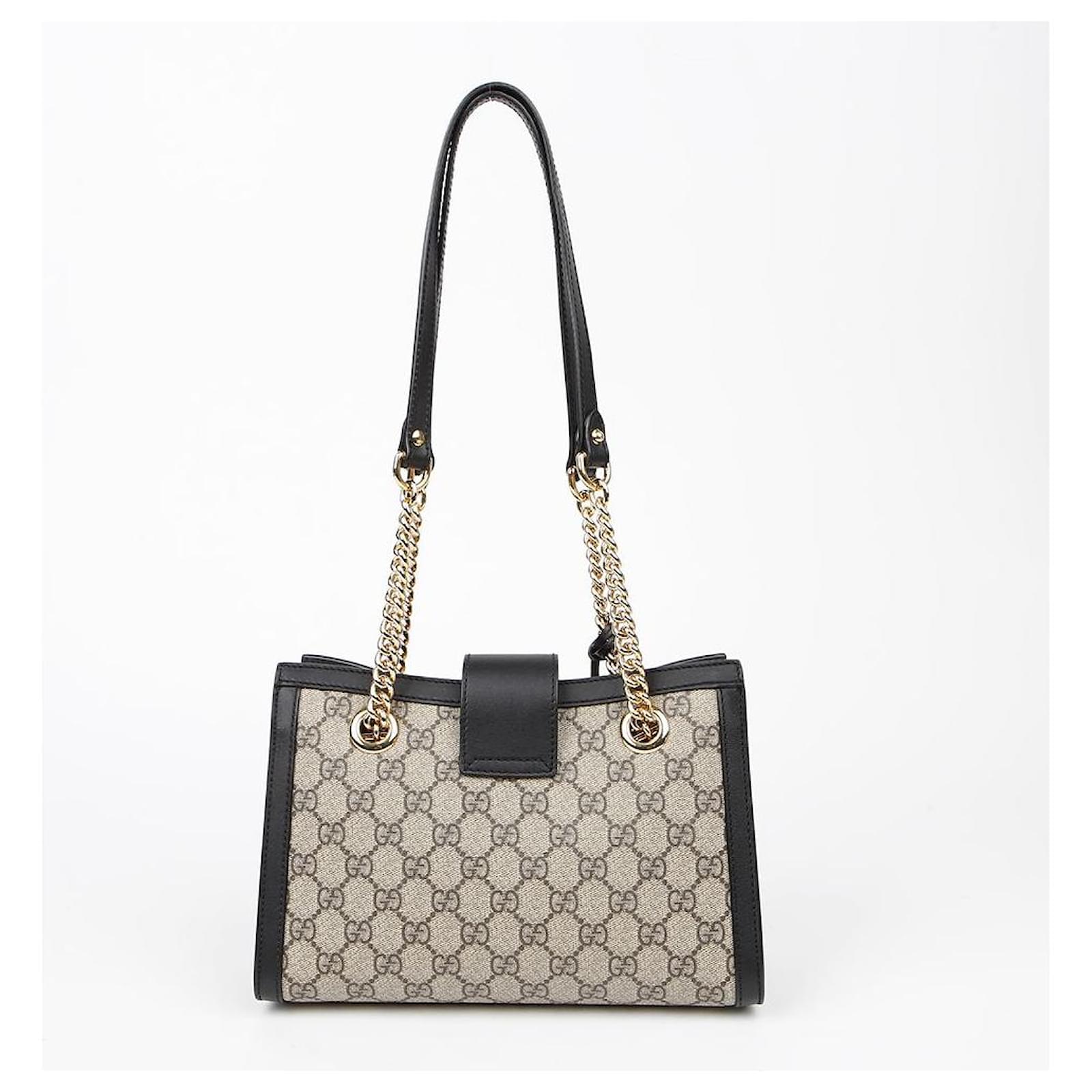 Gucci Paddle Lock Small Shoulder Bag Black Cloth ref.2813849 - Joli Closet