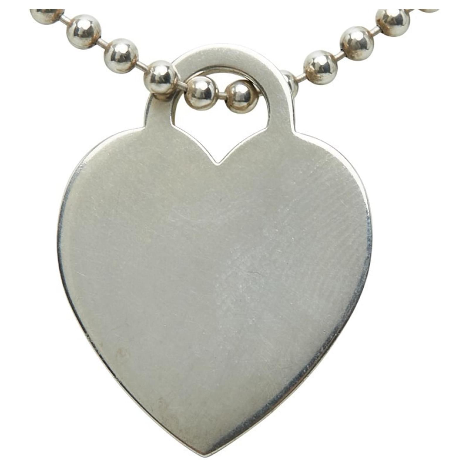 Collier long Tag Return to Heart de Tiffany & Co. Argent Argenté ref ...