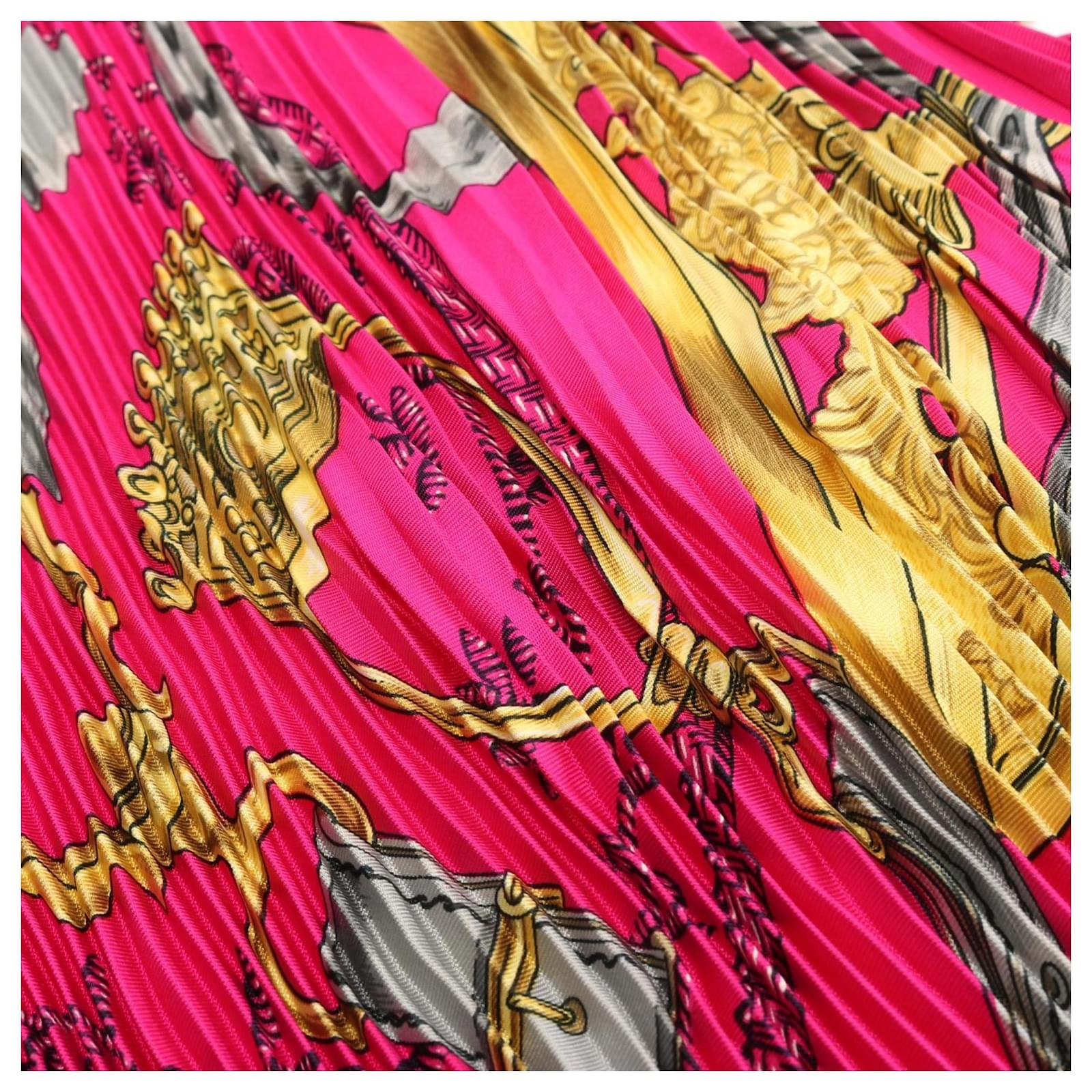 Hermès Carré Presé ETRIERS Silk Scarf Pink Multiple colors ref.2815491 ...