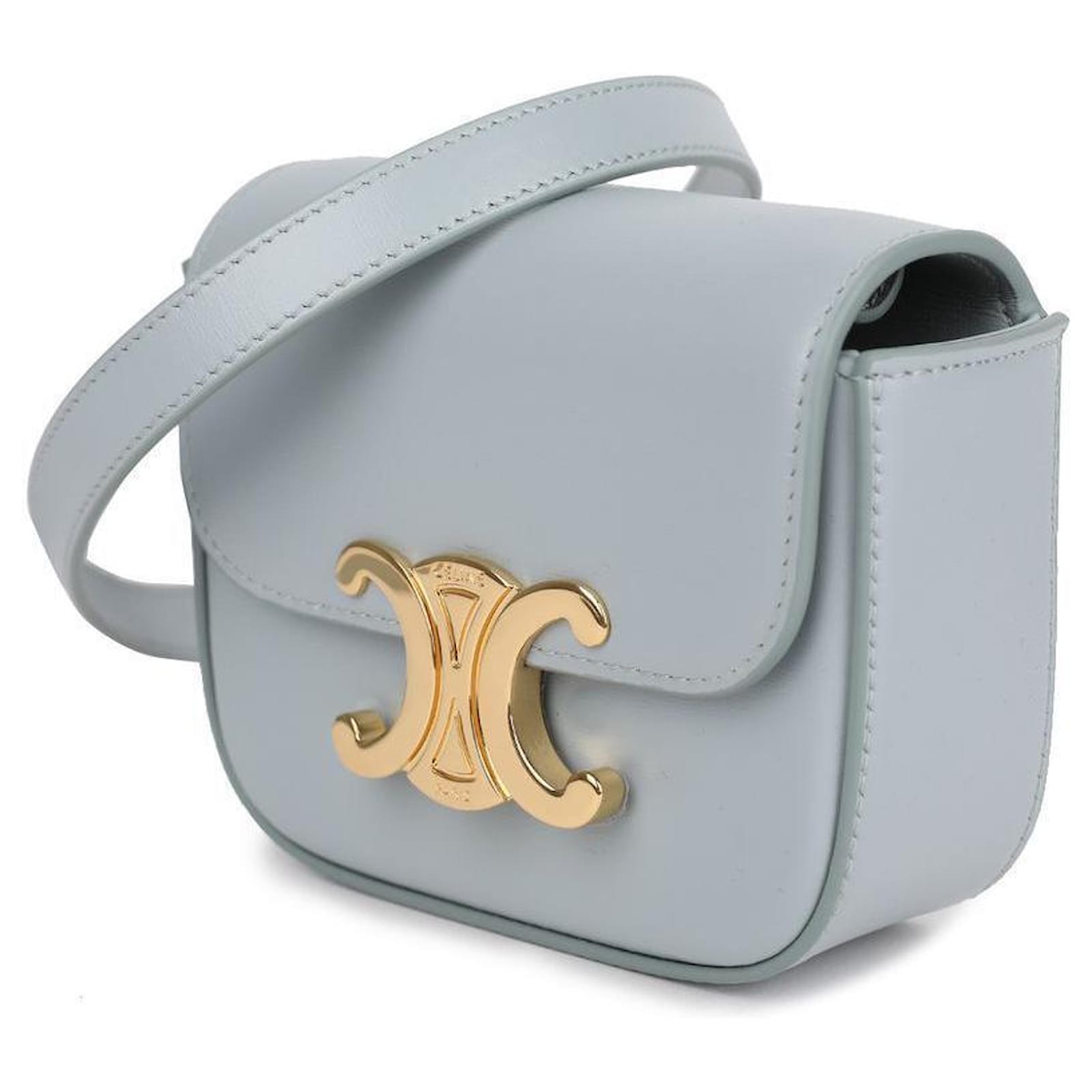 Céline Mini Claude en cuir de veau brillant Bleu ref.2846416 - Joli Closet