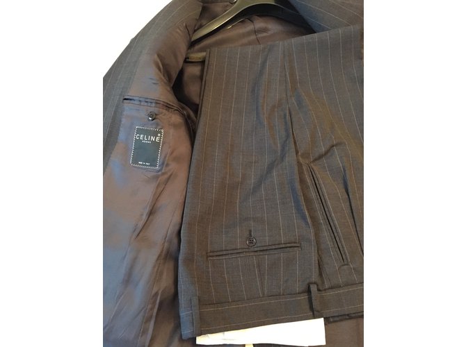 Céline Suits Grey Wool ref.7894 - Joli Closet