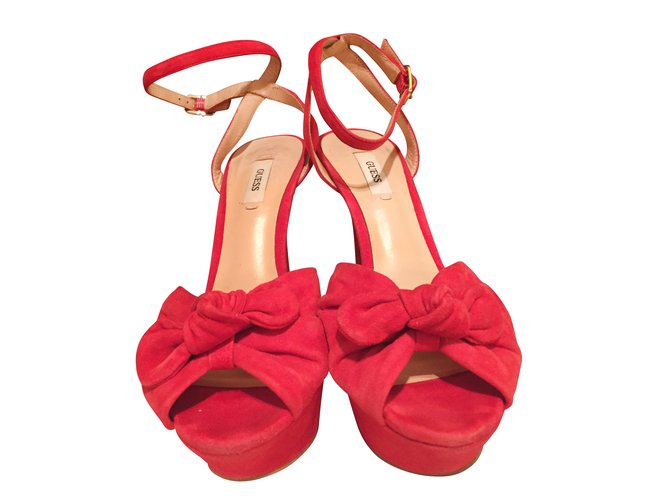 Guess Sandals Red Leather ref.9714 - Joli Closet
