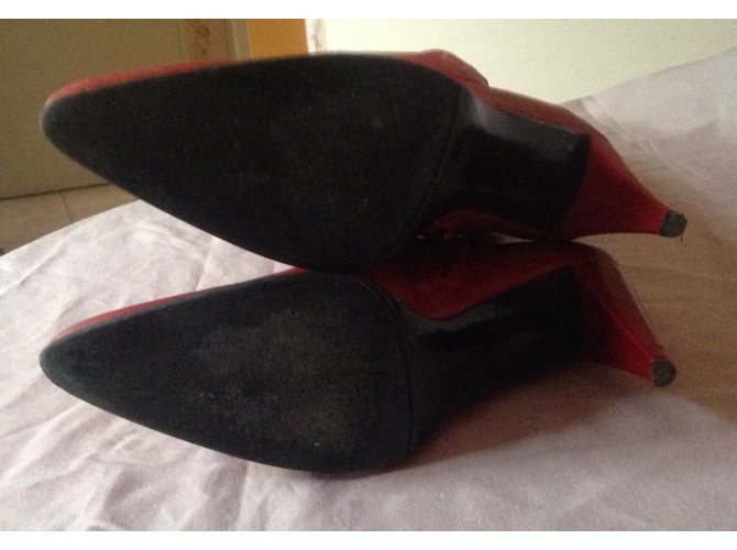 Bottes Robert Clergerie Bottes Cuir Rouge ref.10679 - Joli Closet