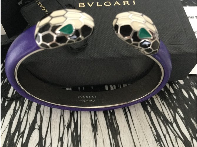Bulgari Serpenti Cuir Violet ref.20818 - Joli Closet