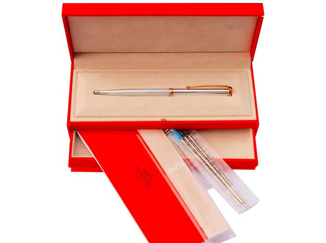 Hermès Stylo modulable argent massif Allegro Argenté ref.24418 - Joli ...