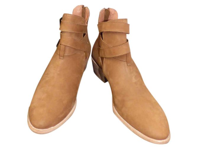 Ba&Sh Aprilia boots Brown Leather ref.25727 - Joli Closet