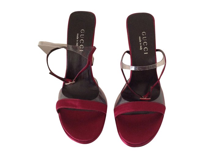 Gucci Heels Dark red Leather ref.33082 - Joli Closet