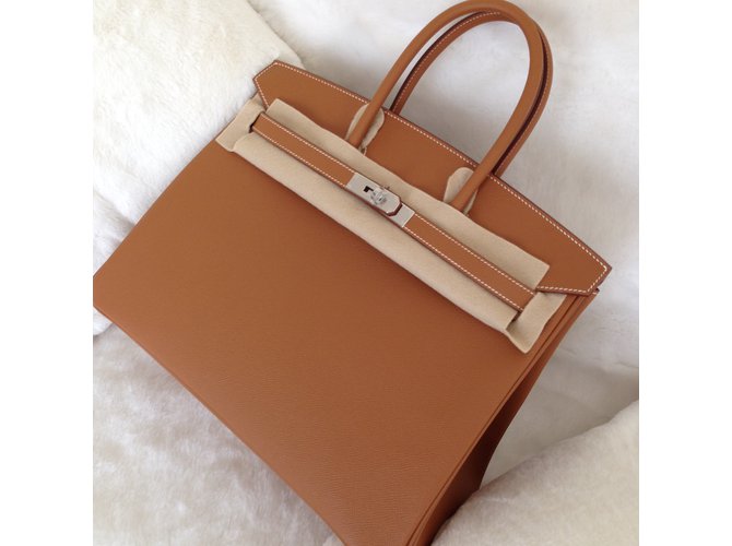 Hermès BIRKIN 35 EPSOM GOLD Caramel Leather ref.40617 - Joli Closet