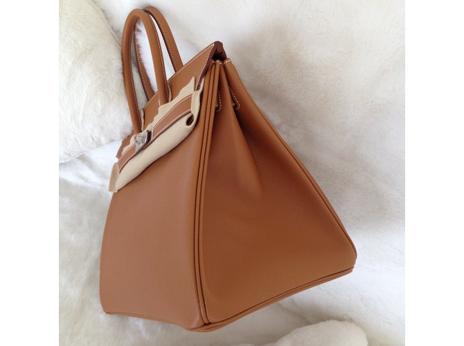 Hermès BIRKIN 35 EPSOM GOLD Caramel Leather ref.40617 - Joli Closet