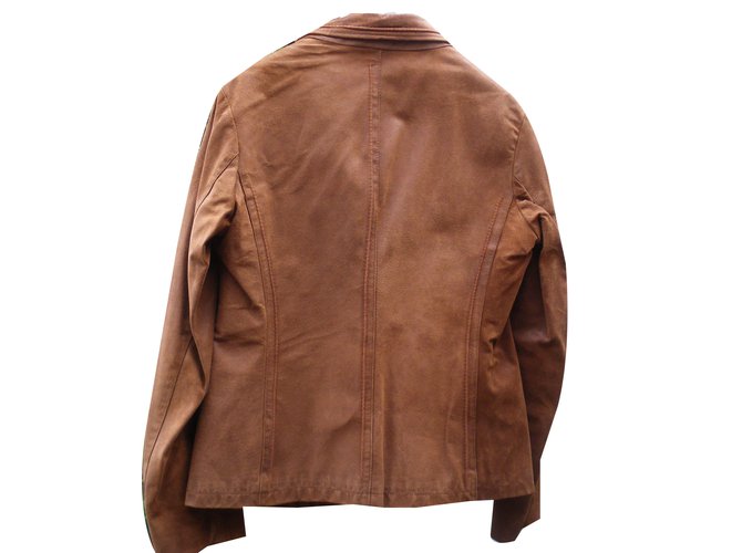 Cerruti 1881 Jackets Brown Leather ref.47472 - Joli Closet