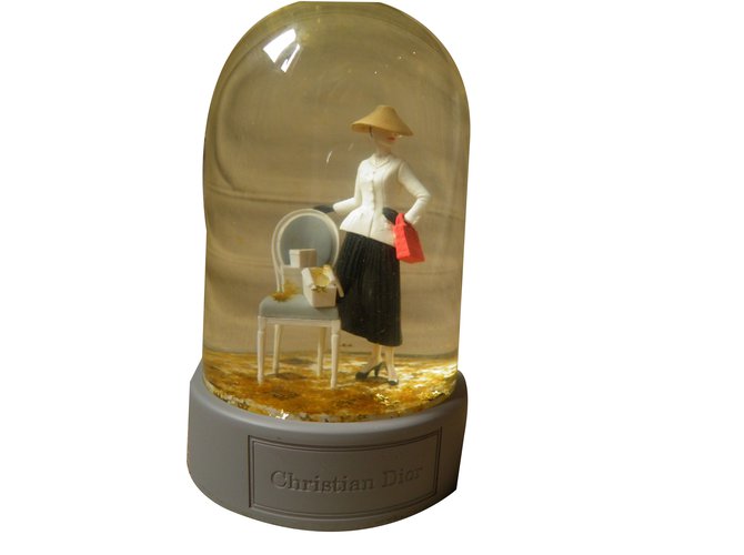 Christian Dior 2012 Christmas collector snowball Grey Glass ref.56122 ...