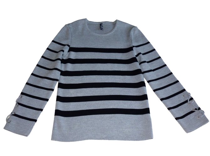 Saint James Knitwear Grey Wool ref.63555 - Joli Closet