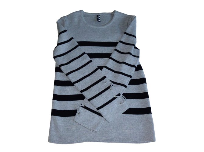 Saint James Knitwear Grey Wool ref.63555 - Joli Closet