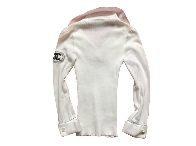 Chanel Polo shirt Tops Cotton White ref.71043 - Joli Closet