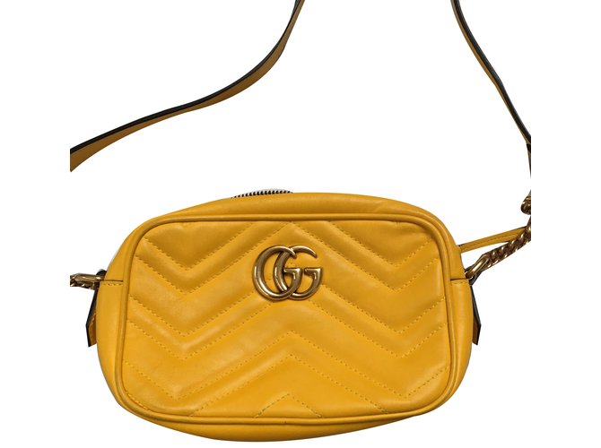 Gucci Handbags Yellow Leather ref.80473 - Joli Closet