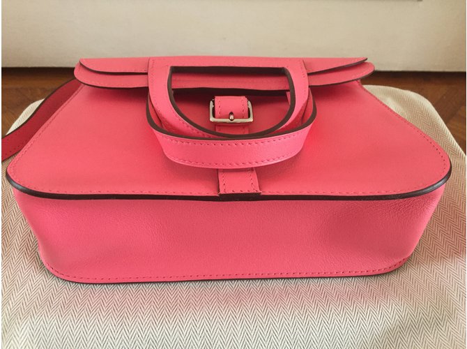 Hermès Sac Halzan mini Rose Azalée Cuir ref.86651 - Joli Closet